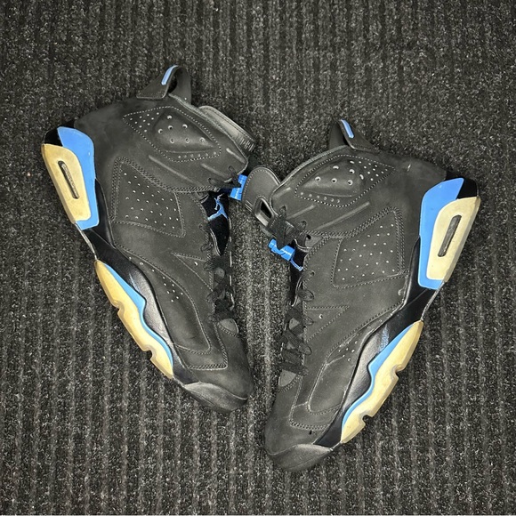 Nike Air Jordan 6 Retro UNC Black Blue Men Sneaker Shoes 384664-006 ...